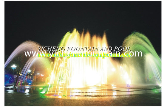 Musical Outdoor Big Water Fountain Equipment , Interactive Dancing Water Fountain supplier