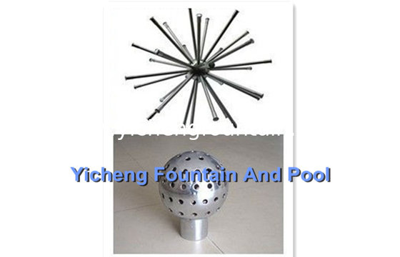 Fully SS304 Casting Dandelion / Crystal Ball Water Fountain Nozzles For Garden Pools supplier