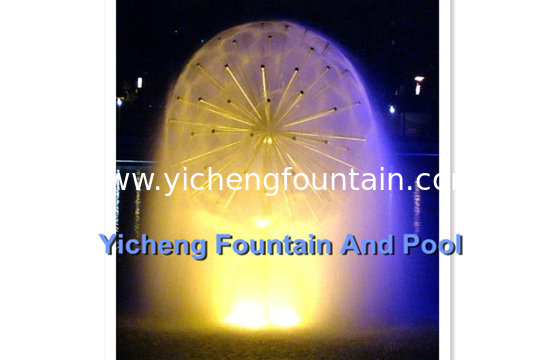 Fully SS304 Casting Dandelion / Crystal Ball Water Fountain Nozzles For Garden Pools supplier