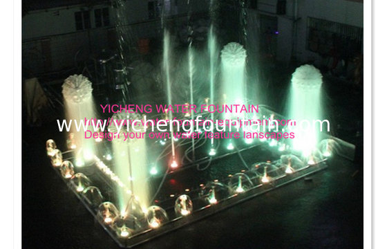Rectangular / Square Dancing Water Fountain Equipment Portable Music Control supplier