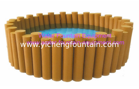Portable Combined Resin Small Musical Fountain Basin With Blue Plastic Liner supplier