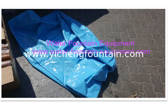 Portable Combined Resin Small Musical Fountain Basin With Blue Plastic Liner supplier