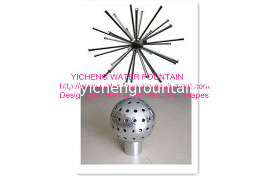 Brass Material Dandelion / Sphere Water Fountain Nozzles For Outdoor Lanscape supplier