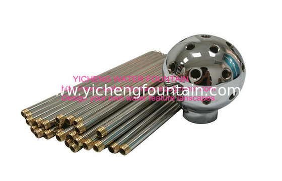 Brass Material Dandelion / Sphere Water Fountain Nozzles For Outdoor Lanscape supplier