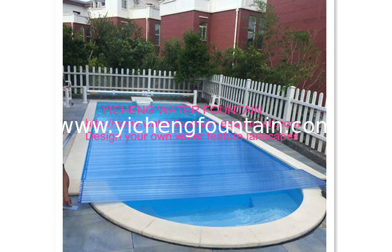 Swimming Pool Control System Above Ground Automatic Swimming Pool Cover Blue supplier