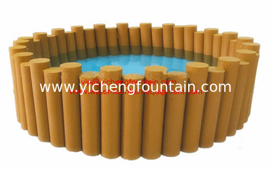 Moveable Water Fountain Equipment Combined Musical Fountain Basin Wooden Pattern Resin supplier