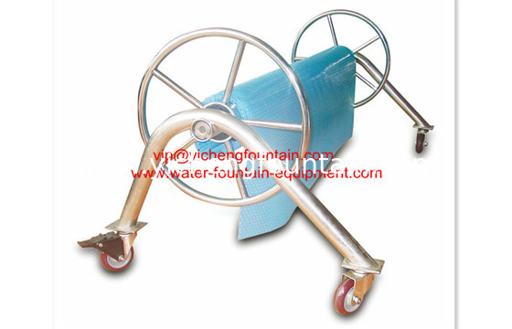 Outdoor Above Ground Manual Roller For Swimming Pool Cover Aluminium And SS Material supplier