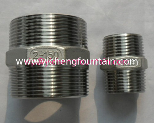 Stainless Steel NPT BSP Two Sides Male Thread Connector For Fountain Frame DN15 - DN200 Pipe Nipple supplier