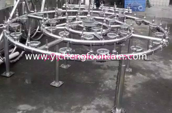 Customized Water Fountain Pipe Frame Made In Fully Stainless Steel Material With Valves And Fast Connectors supplier
