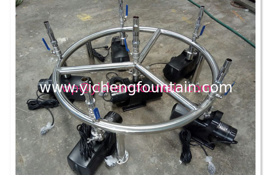 Customized Water Fountain Pipe Frame Made In Fully Stainless Steel Material With Valves And Fast Connectors supplier