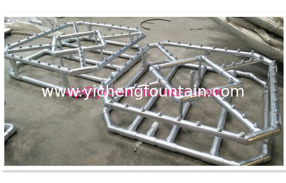 Customized Water Fountain Pipe Frame Made In Fully Stainless Steel Material With Valves And Fast Connectors supplier