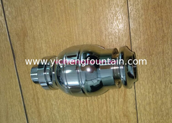 Chrome Brass Adjustable Straight Spray Foam One Inch Fountain Nozzles For Ponds supplier