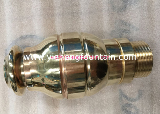 Chrome Brass Adjustable Straight Spray Foam One Inch Fountain Nozzles For Ponds supplier