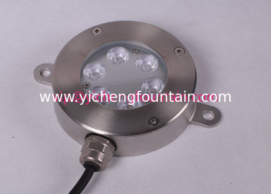 SS316 RGB Led Fountain Lights Dia. 115mm DC12V DC24V 6W 18W IP68 Waterproof Standard supplier