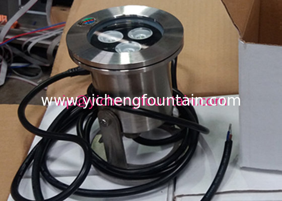 12V/24V Stainless Steel Underwater Fountain Lights MR16 Bulb / LED 3W RGB Color Changing IP68 supplier