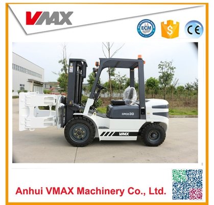 Vmax 3 ton diesel forklift truck CPCD30 with push pull clamp attachment