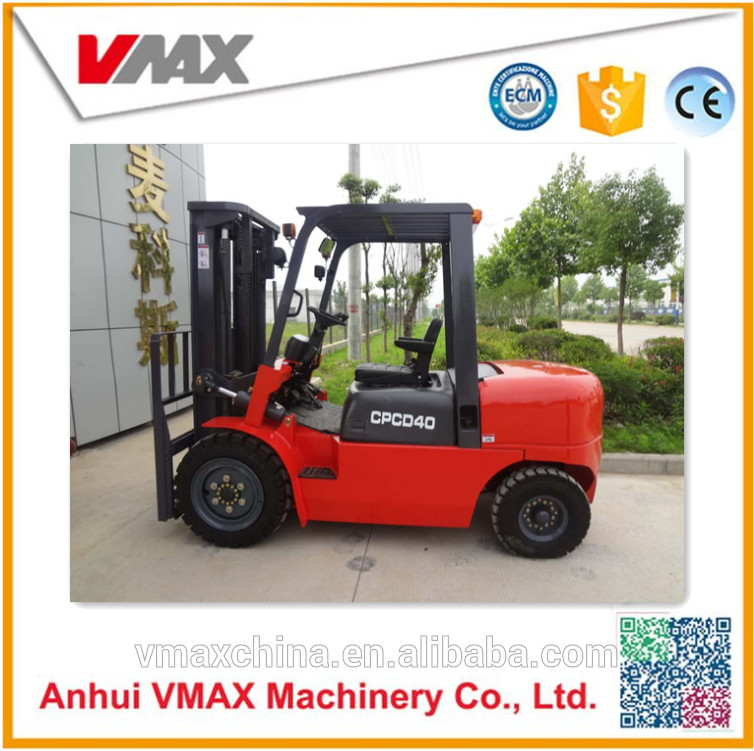 Vmax 4 ton diesel engine power pullet forklift truck CPCD40 with free toolbox