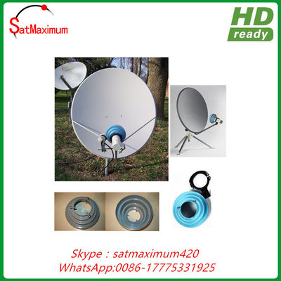 Ku band conical scalar ring with holder for receiving C band satellite signal