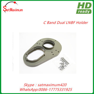 C band 10 degree LNBF holder for fixed 2pcs C band LNBF on C band dish