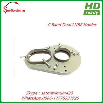 100% aluminium c band mulitfeed LNB holder fixed 2pcs c band LNBF