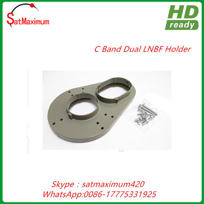 C band 10 degree LNBF holder for fixed 2pcs C band LNBF on C band dish