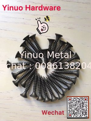 Factory Price High Quality Black Fine Thread Drywall Screw Phillips Flat Bugle  1" x 6