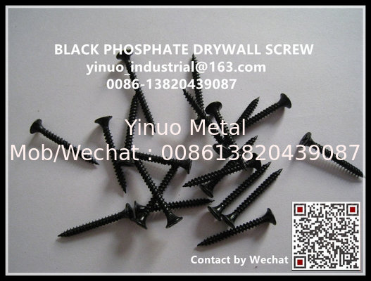 Factory Price High Quality Black Fine Thread Drywall Screw Phillips Flat Bugle  1" x 6