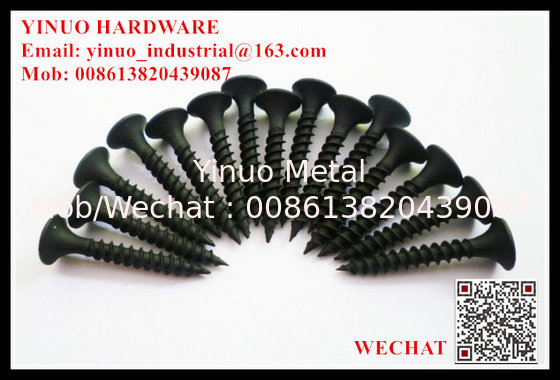 Factory Price High Quality Black Fine Thread Drywall Screw Phillips Flat Bugle  1" x 6