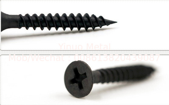 Top quality C1022A black self tapping gypsum screw coarse thread Drywall Screw 6x25