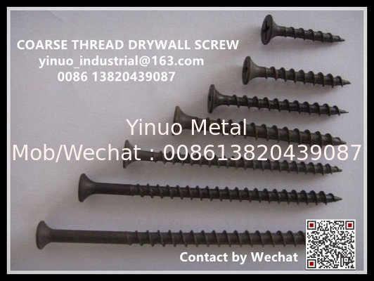 China Factory C1022A Black Phosphate Drywall Screws Chipboard Screws 6x25mm