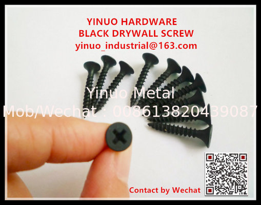 Black / Grey Phosphate Drywall Screw Fine / Coarse Thread C1022A Material 3.5x25mm