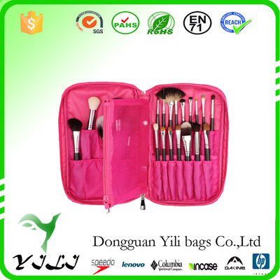 Makeup bag with separate compartment for your eye brushes or eye/lip pencils
