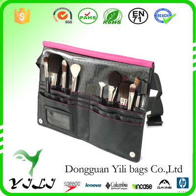Makeup bag with separate compartment for your eye brushes or eye/lip pencils