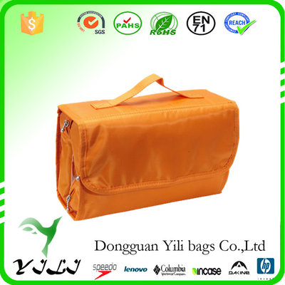 Makeup bag with separate compartment for your eye brushes or eye/lip pencils