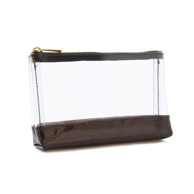 PVC cosmetic bag, made of polyester and PVC,OEM welcomed
