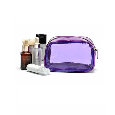 Travel cosmetic bag, made of polyester and PVC, foldable with many pockets,OEM welcomed