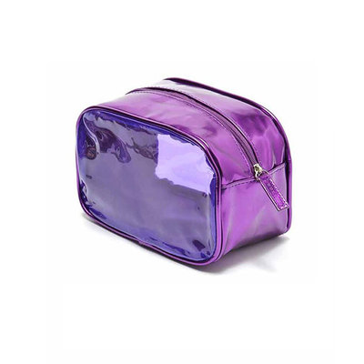Travel cosmetic bag, made of polyester and PVC, foldable with many pockets,OEM welcomed