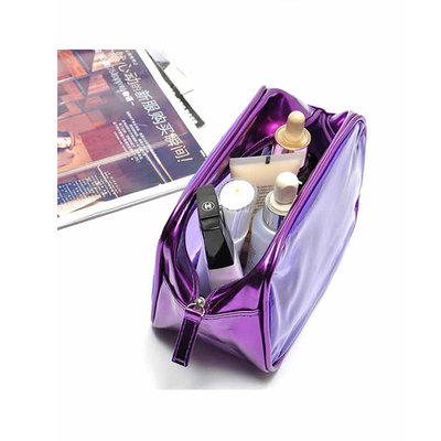 Travel cosmetic bag, made of polyester and PVC, foldable with many pockets,OEM welcomed