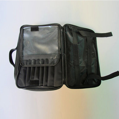 Custom cosmetic bag, made of polyester and mesh material, portable, OEM welcomed