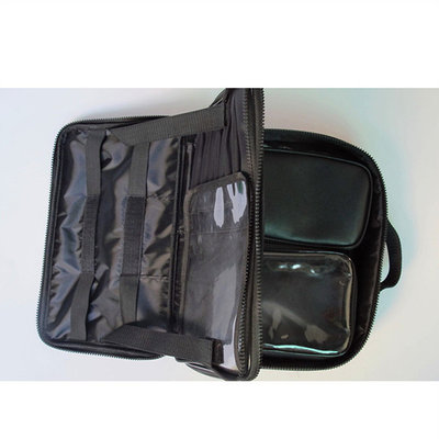 Custom cosmetic bag, made of polyester and mesh material, portable, OEM welcomed