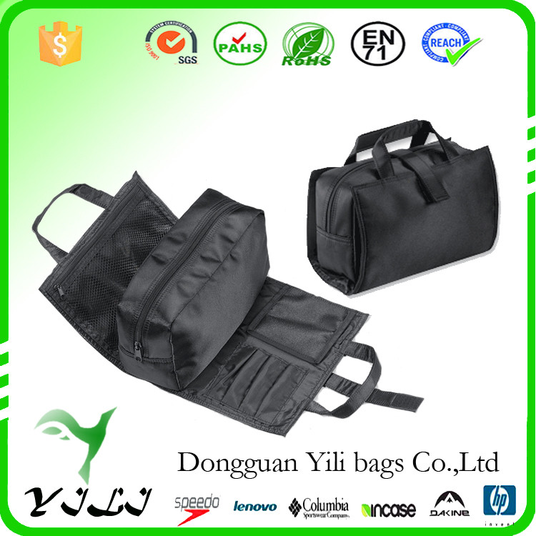 Makeup bag with separate compartment for your eye brushes or eye/lip pencils