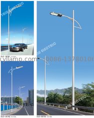 China Q235 single arc arm high way bridge grey taper 80W LED 10m lighting pole supplier
