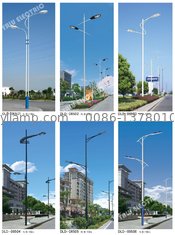 China hot sale style powder coating double arm 6m highway street lighting poles with solar floodlighting supplier