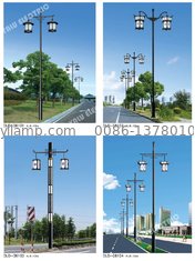 China Warranty 20 years Q235 galvanized cast iron cheap tubular steel street lighting pole with double arms supplier