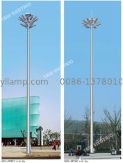 China Outdoor Airport galvanized pwoder srpaying 30M 12PCS 180W LED High Mast Pole with Lifting System supplier