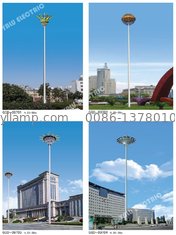 China Q235 Basketball stadium outdoor hexagonal galvanized 200W LED 25M High Mast Light Pole with ladders supplier