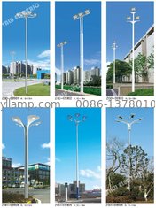 China 18meters Q235 galvanized polygon auto lift street high mast lighting pole with LED lights supplier