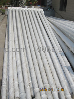 Warranty 20 years Q235 galvanized cast iron cheap tubular steel street lighting pole with double arms supplier