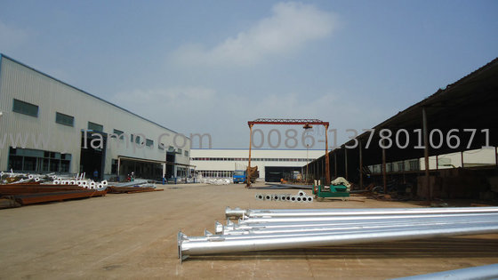 China factory directly sale 6M-10M steel red color 60W LED solar outdoor street lights supplier