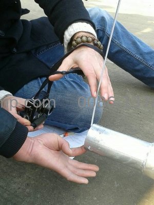 Galvanized garden Steel main street lamp pole with cross arm two LED floodlights supplier